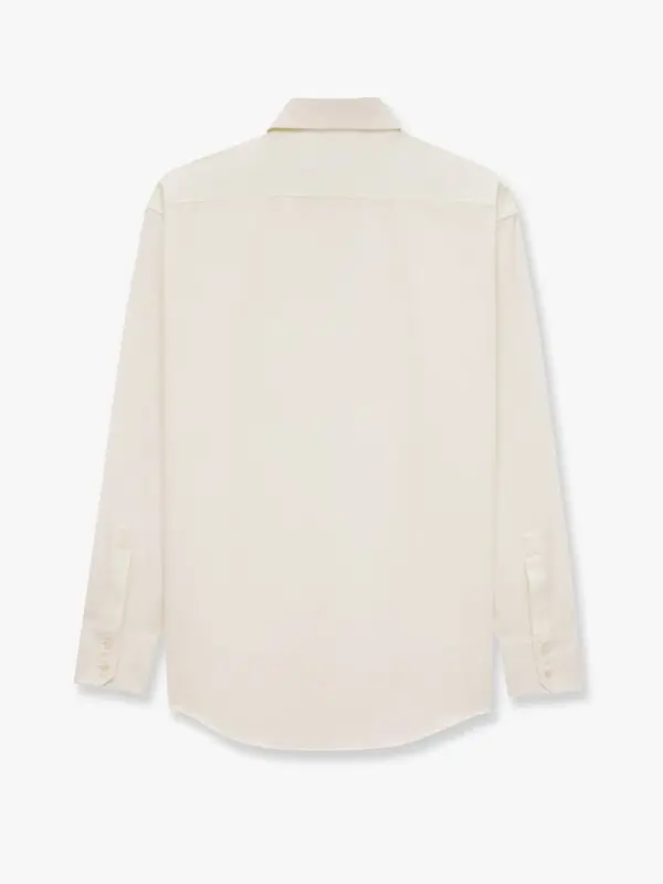 Saint Laurent Certified Cotton Shirt With Monogram Embroidery - Multicolor