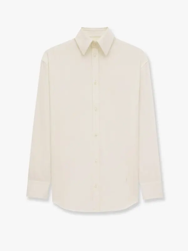 Saint Laurent Certified Cotton Shirt With Monogram Embroidery - Multicolor