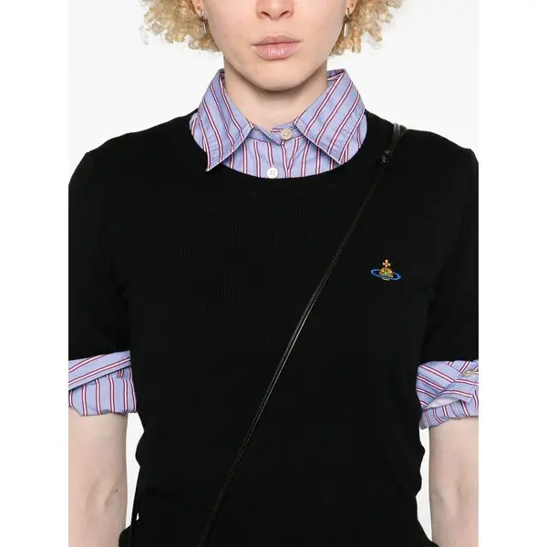 VIVIENNE WESTWOOD Knit T-shirt With Orb Logo Embroidery