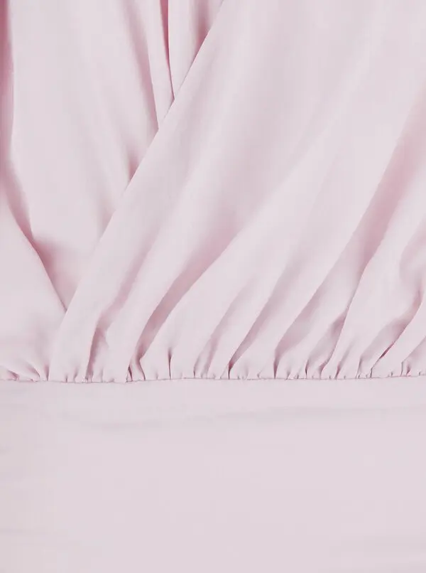ROTATE BY BIRGER CHRISTENSEN Silk Draped Deep V-neck Dress - Multicolor