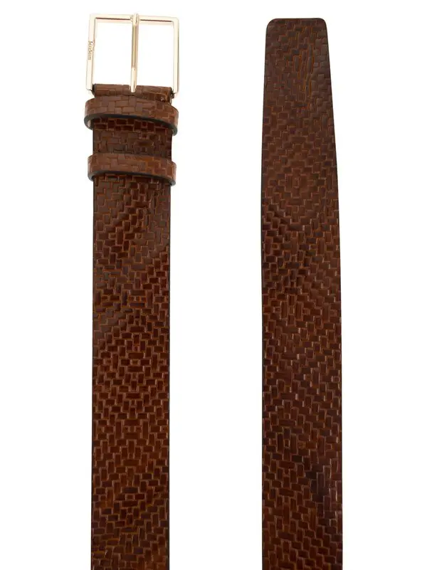 Max Mara Braided Leather Belt - Brown