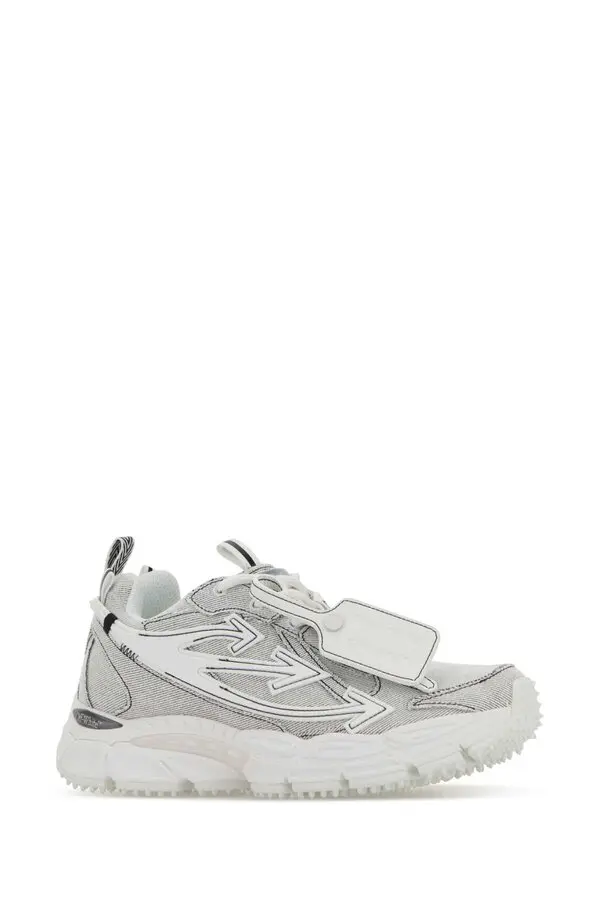 Off-White Two-tone Denim Sneakers - Multicolor