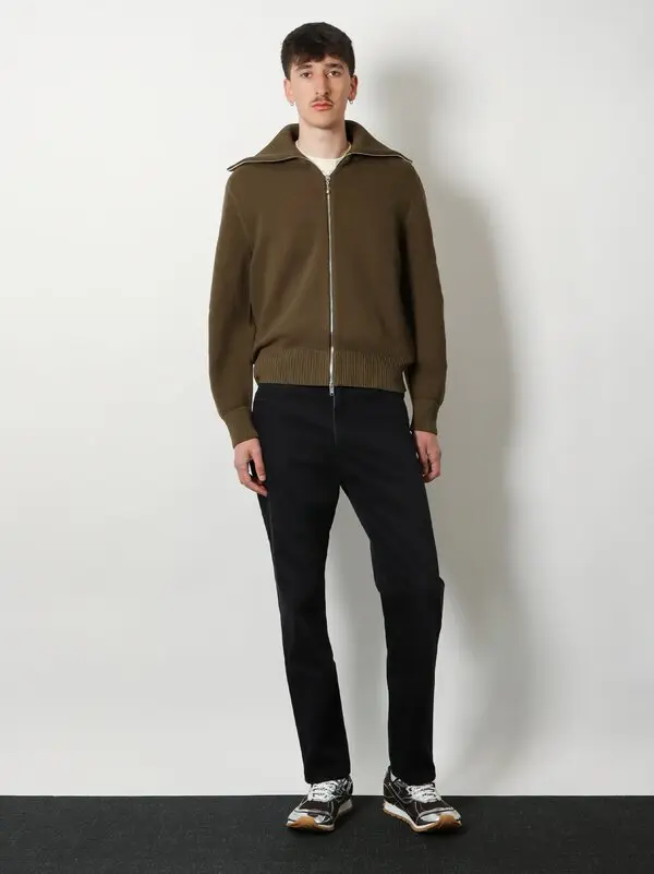 Bottega Veneta Wool And Cotton Zip-up Cardigan With Knot Detail - Multicolor