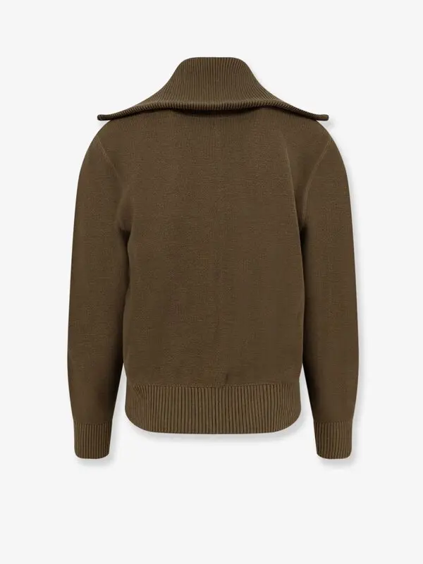 Bottega Veneta Wool And Cotton Zip-up Cardigan With Knot Detail - Multicolor