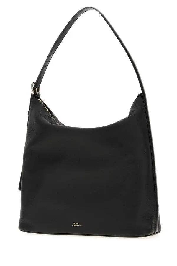 A.p.c. Vera Leather Shoulder Bag - Black
