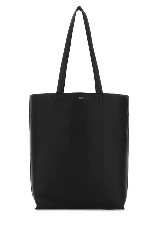 A.p.c. Leather Shopping Bag - Black