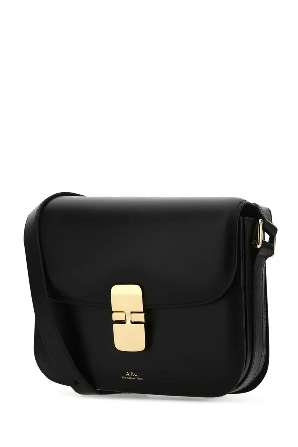 A.p.c. Leather Small Grace Crossbody Bag - Black