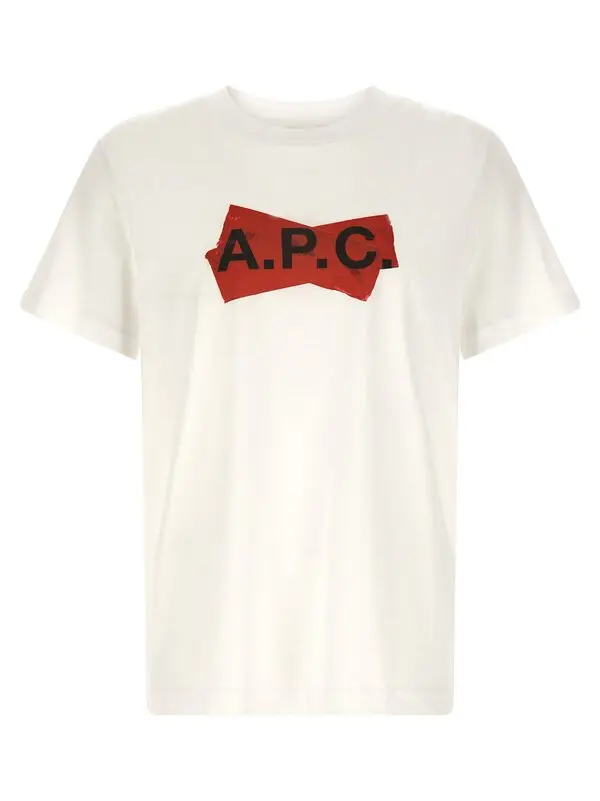 A.p.c. Scotch Rouge" Logo Print Cotton T-shirt - Red