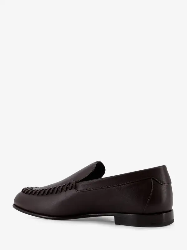 Fendi Leather Loafers With Ff Metal Logo - Multicolor