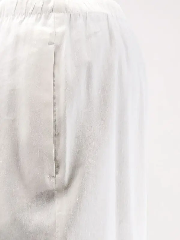 Max Mara Linen & Viscose Wide Leg Trousers - Multicolor