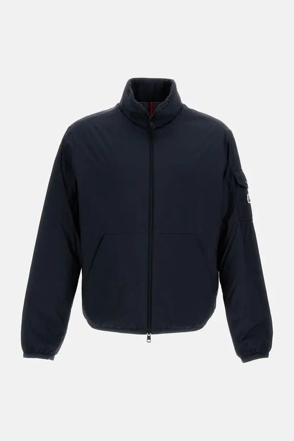 Moncler Padded Nylon Zip-up Jacket With Packaway Hood - Multicolor