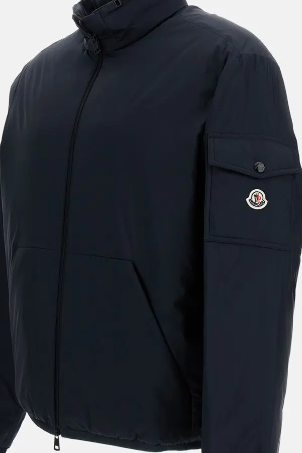 Moncler Padded Nylon Zip-up Jacket With Packaway Hood - Multicolor