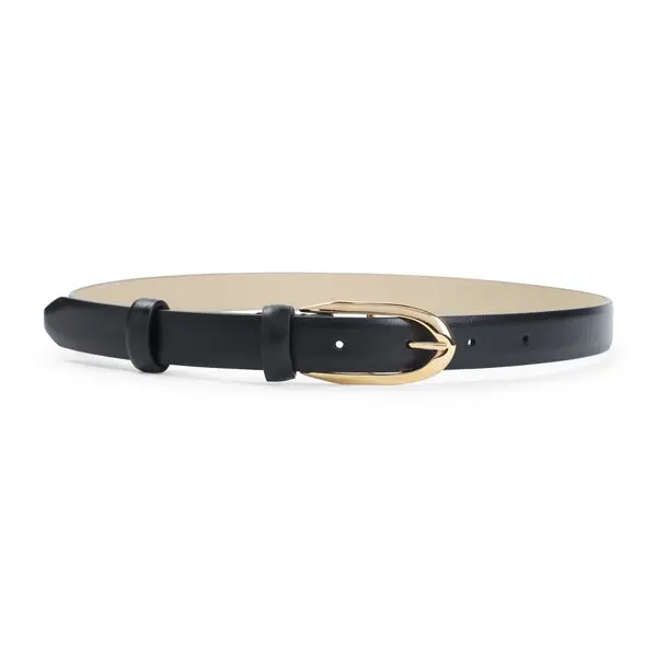 Givenchy Calf Leather Buckle Belt - Black