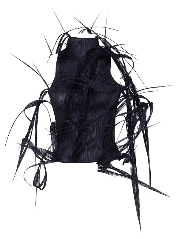 Issey Miyake Urban Jungle" Polyester Shirt - Black