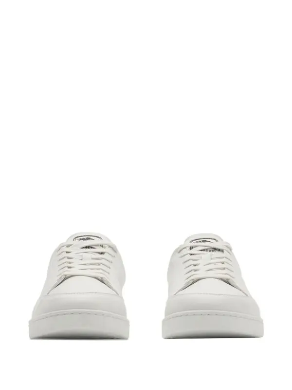 Burberry Suede Sneakers With Checked Trim