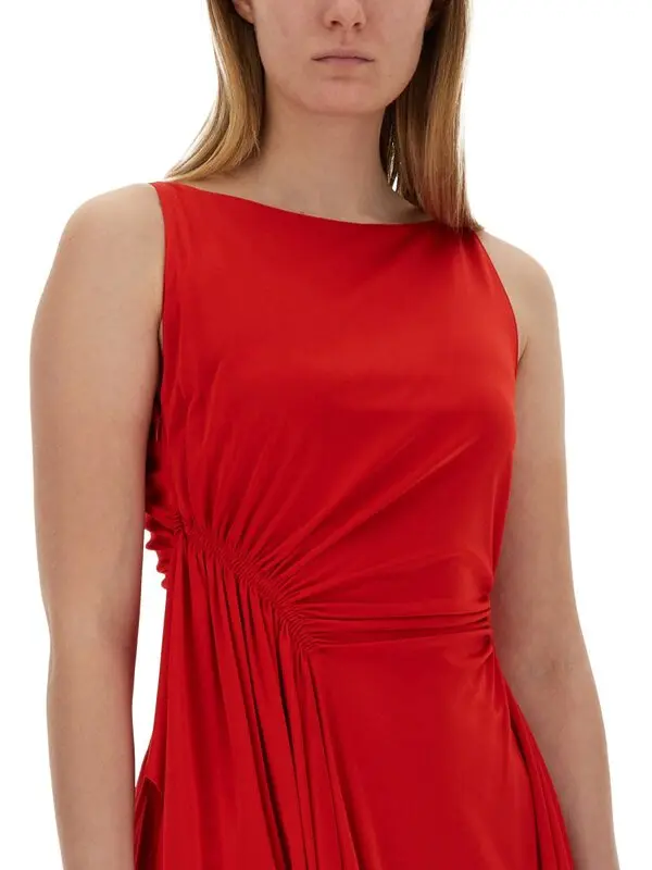LANVIN Draped Viscose Knit Dress