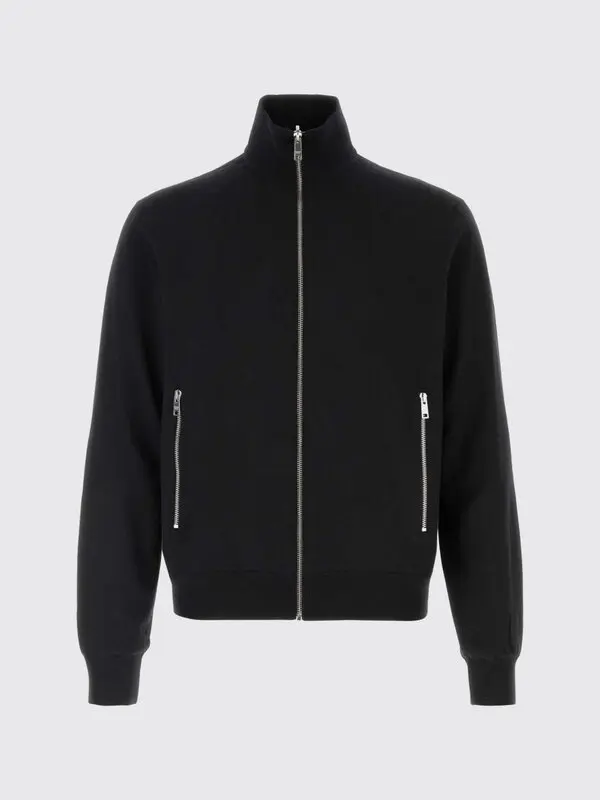 Prada Zip-up Sweater In Fleece Wool