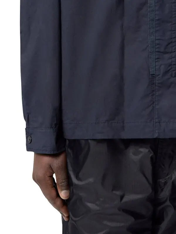 Stone Island Stretch Cotton Canvas Overshirt With Flap Pocket On The Chest - Multicolor