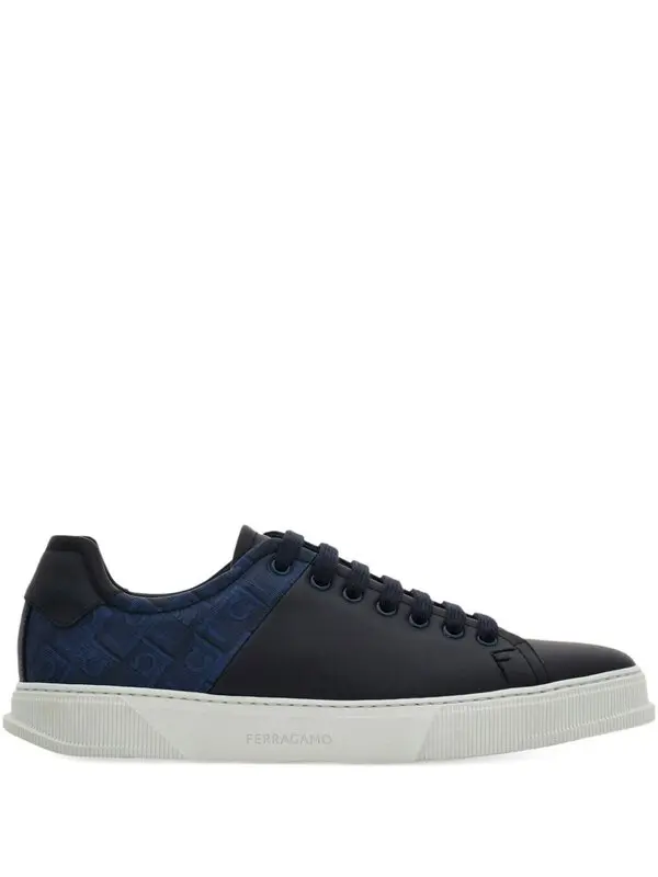 FERRAGAMO Leather Low-top Sneakers - Multicolor