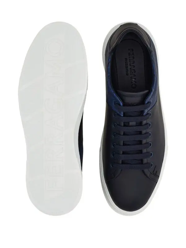 FERRAGAMO Leather Low-top Sneakers - Multicolor
