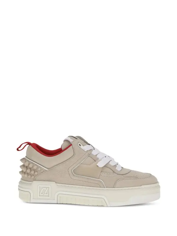 CHRISTIAN LOUBOUTIN Astroloubi Calf Leather Sneakers With Studded Detailing - Multicolor