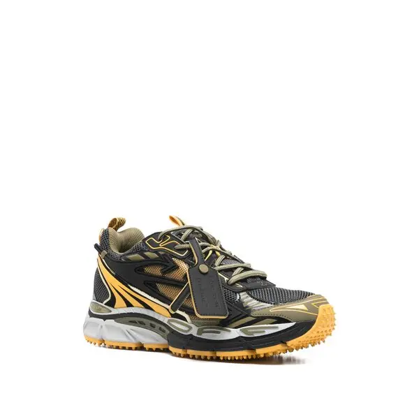 Off-White Panelled Design Mesh Panelling Trainers - Black