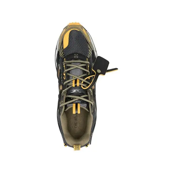 Off-White Panelled Design Mesh Panelling Trainers - Black