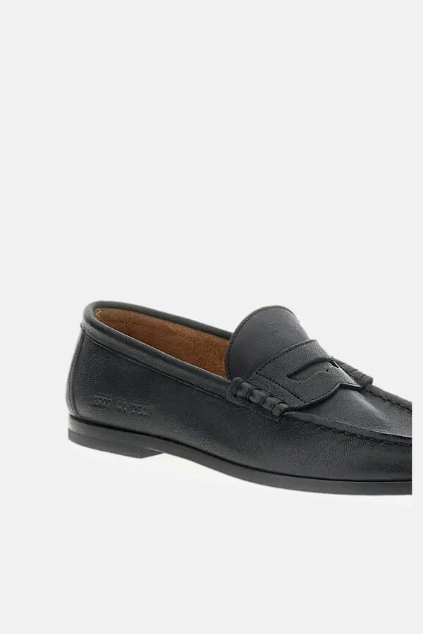 COMMON PROJECTS Black Leather Loafers - Multicolor