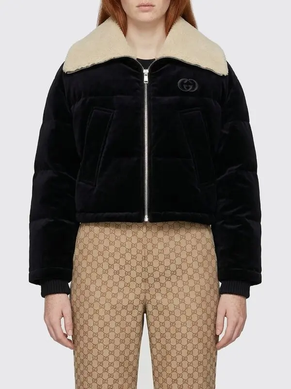Gucci Lambskin Croc-effect Jacket