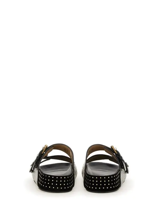 Isabel Marant Étoile Lennyo Studded Leather Sandals - Black