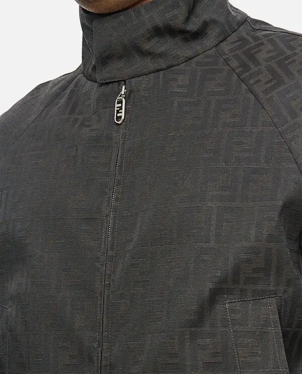 Fendi Coated Canvas Logo Zip-up Blouson