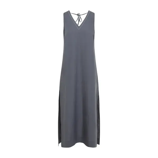 Peserico V-neckline Sleeveless Maxi Dress