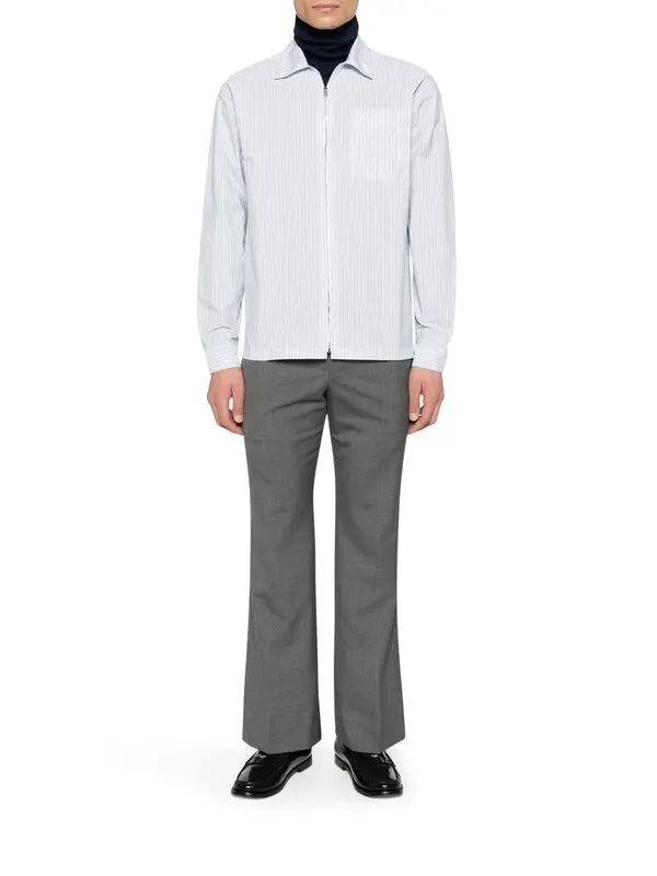 Prada Technical Fabric Shirt With Striped Pattern - Multicolor
