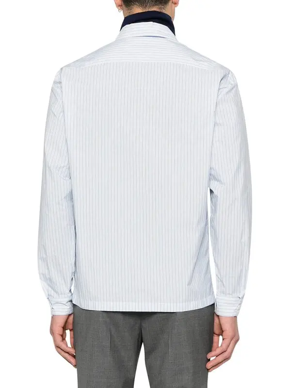 Prada Technical Fabric Shirt With Striped Pattern - Multicolor
