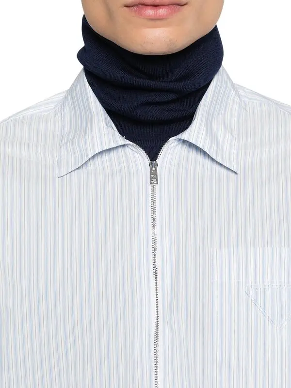 Prada Technical Fabric Shirt With Striped Pattern - Multicolor