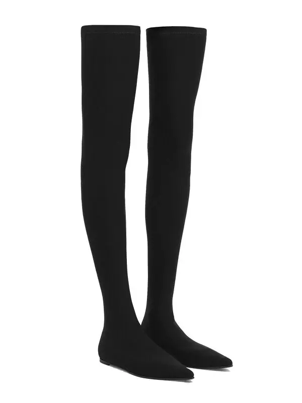 Dolce & Gabbana Stretch Jersey Cuissard Boots