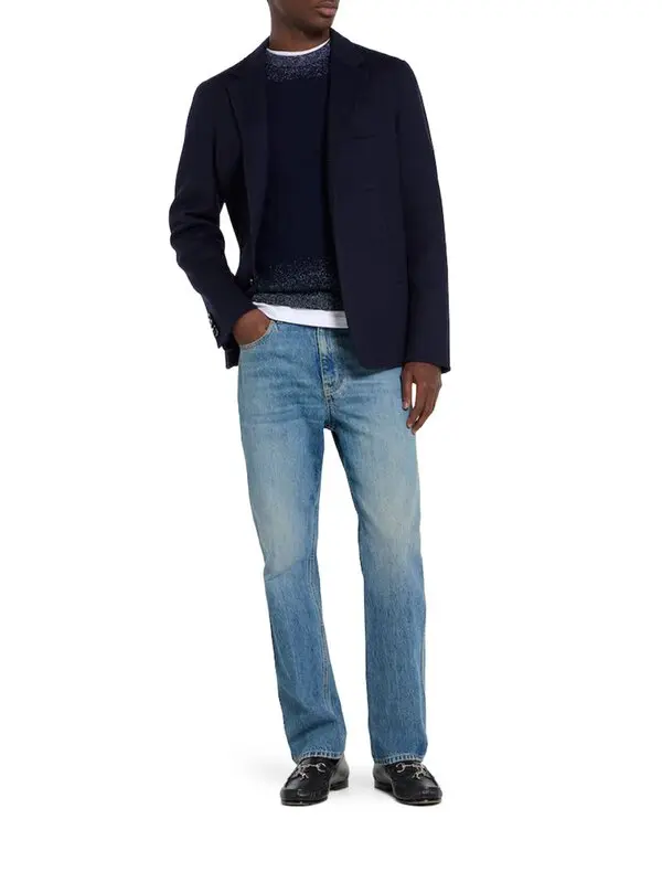 Gucci Slim-fit Cotton Denim Trousers - Blue