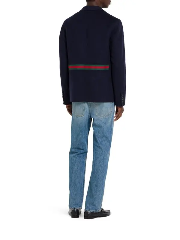 Gucci Slim-fit Cotton Denim Trousers - Blue