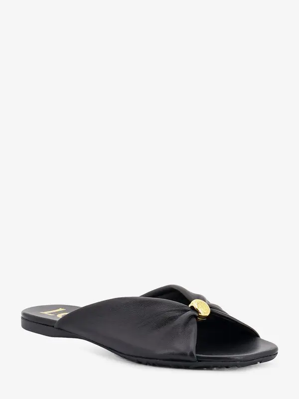 Loewe Pebble Soft Leather Sandals - Black