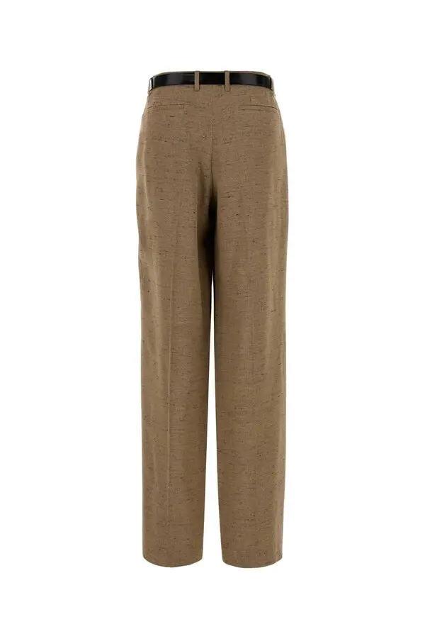Dolce & Gabbana Biscuit Tweed Wide-leg Pant