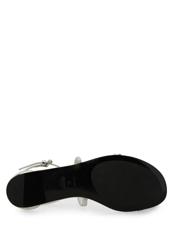 Alexander McQueen Metallic Foil Strappy Sandals