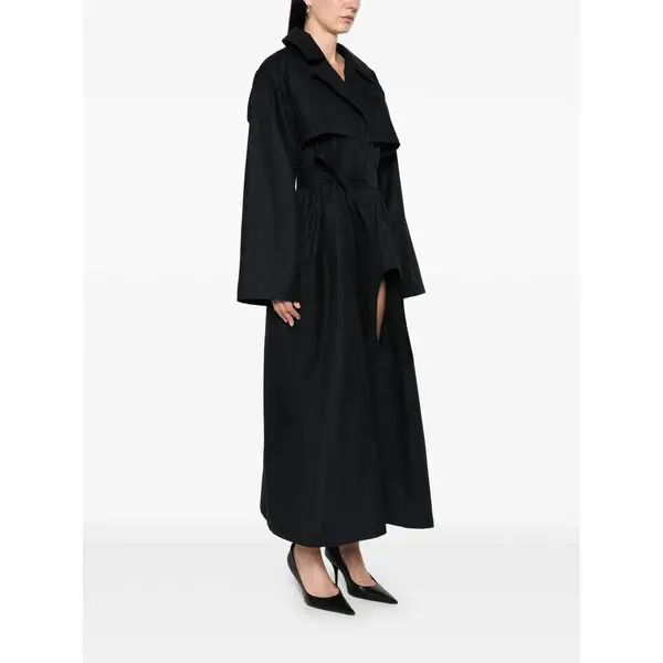Alaïa Cotton Trench Coat With Cutout Detail