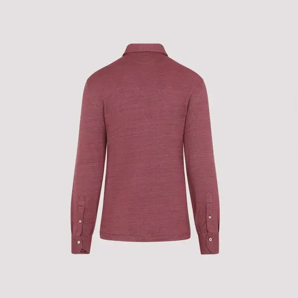 Brunello Cucinelli Long Sleeves Polo - Red