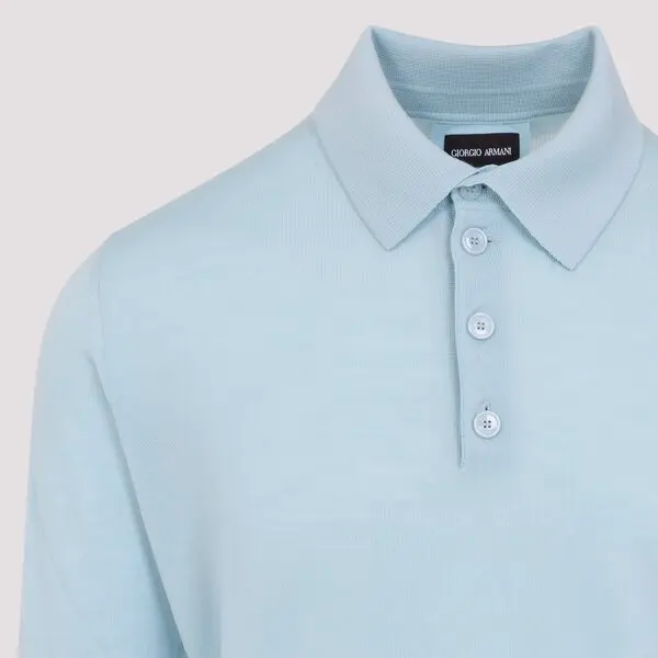Giorgio Armani Aquamarina Wool Polo Sweater
