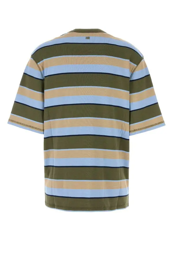 AMI Paris Embroidered Cotton Oversize T-shirt - Multicolor