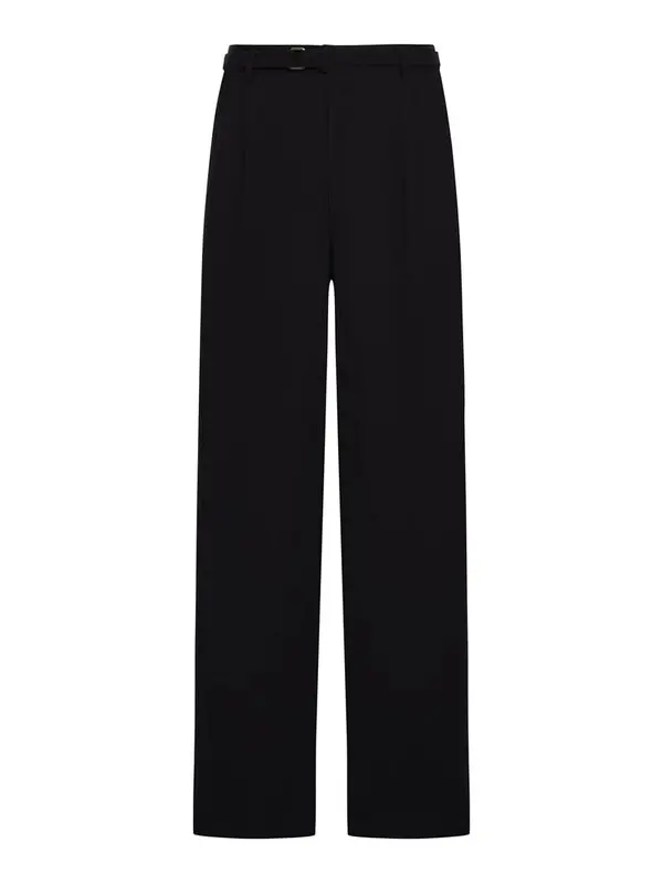 Giorgio Armani Cupro Natté Single Pleated Trousers - Multicolor