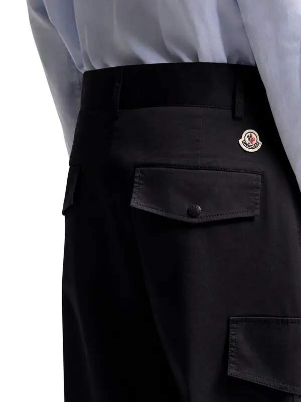 Moncler Cotton Blend Gabardine Cargo Pants