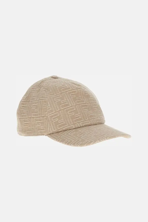 Fendi Cotton Baseball Cap With Ff Motif - Multicolor