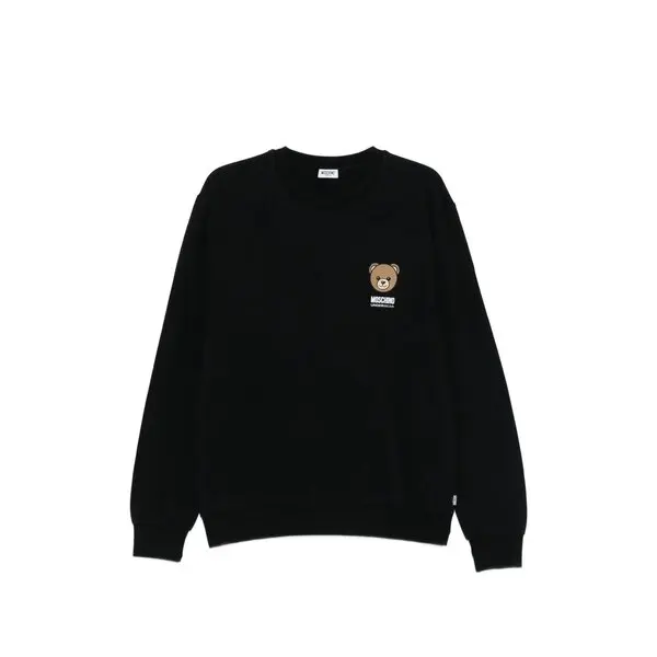 Moschino Cotton Blend Graphic Print Sweatshirt - Black