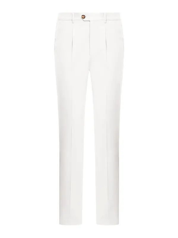 Brunello Cucinelli Tailored Cotton Trousers - Multicolor